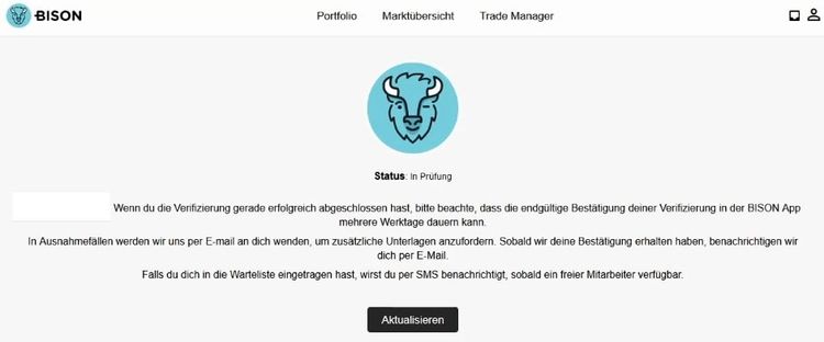Bison App anmelden & registrieren Tutorial